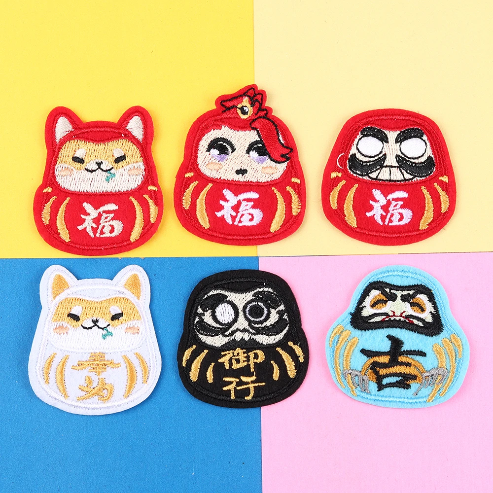 Chinese Character Doll Patches Lucky Baby For Clothing, Embroidered ...