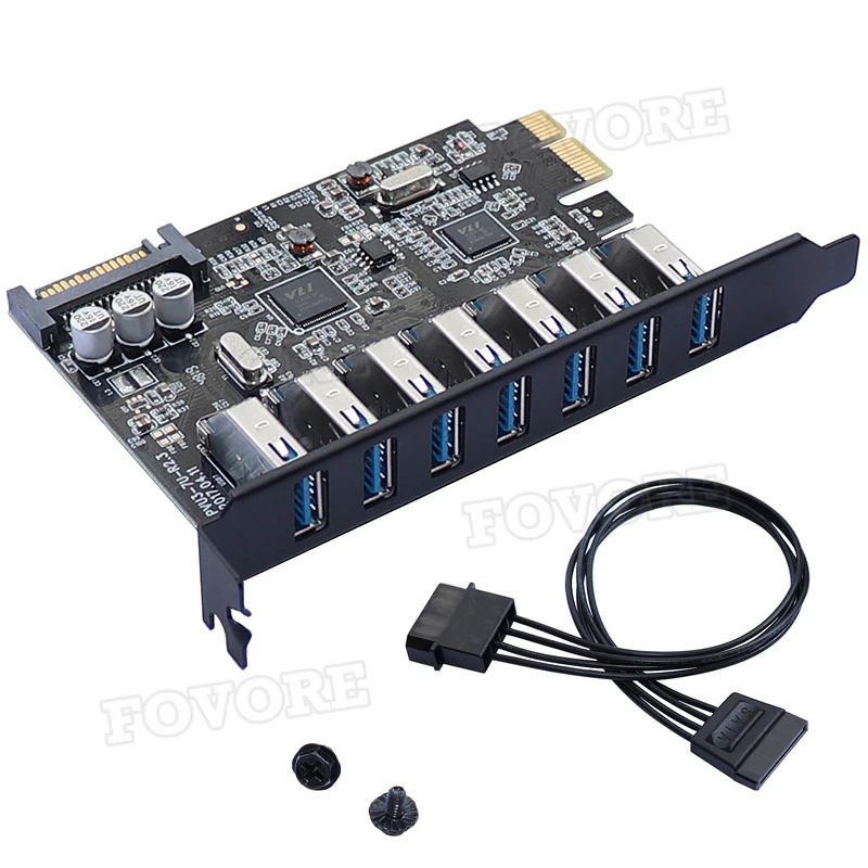 FOVORE Карта расширения USB 3.0 7 портов | AliExpress