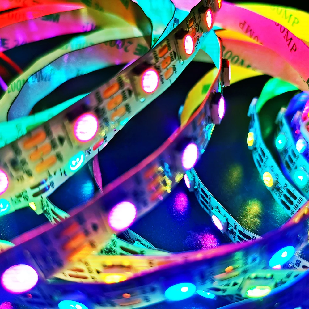 DC5V-WS2812B-Individually-Addressable-Smart-5050-RGB-Luces-Led-Strip ...