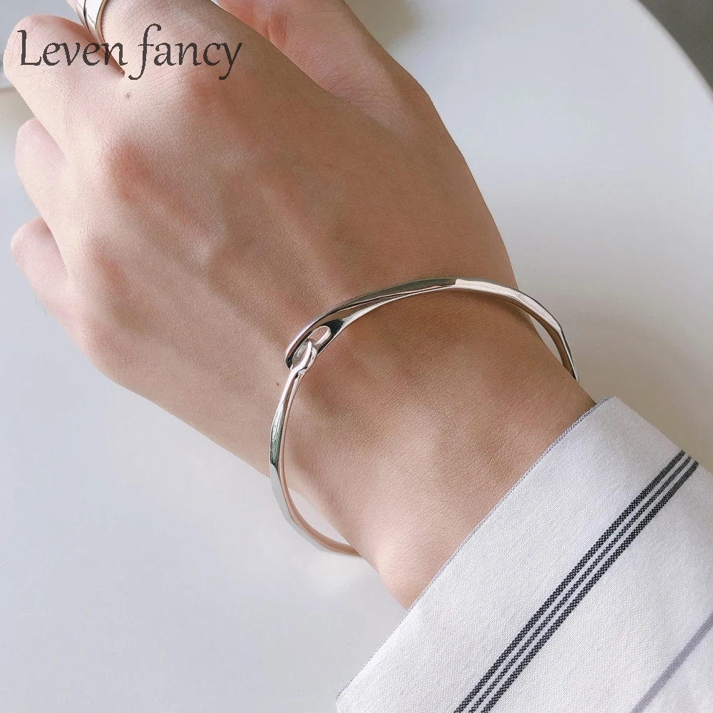 Handcrafted 925 Sterling Silver Wire Bangles Bracelet For Women ...