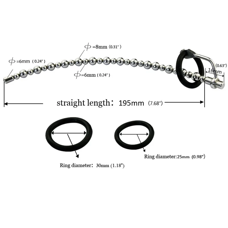 Stainless Steel Urethral Dilators Beads Sounding Rod Penis Plug Sex ...