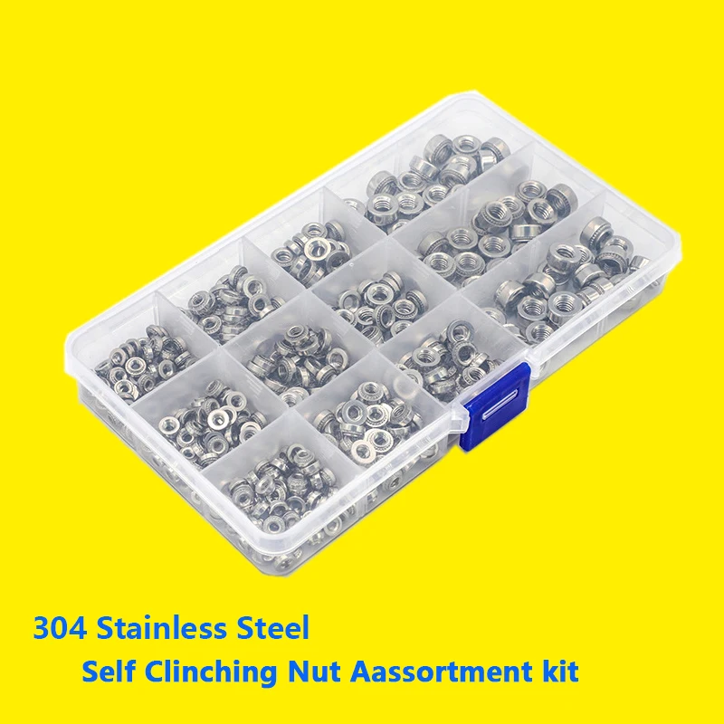 225pcs-Self-Clinching-Nut-CLS-304-Stainless-Steel-Steel-M3-M4-M5-M6 ...