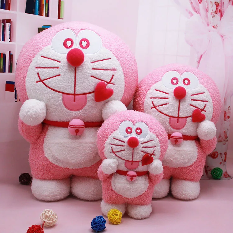Anime Pink Doraemon Stuffed Toys For Kids - KawaiiMerch.com