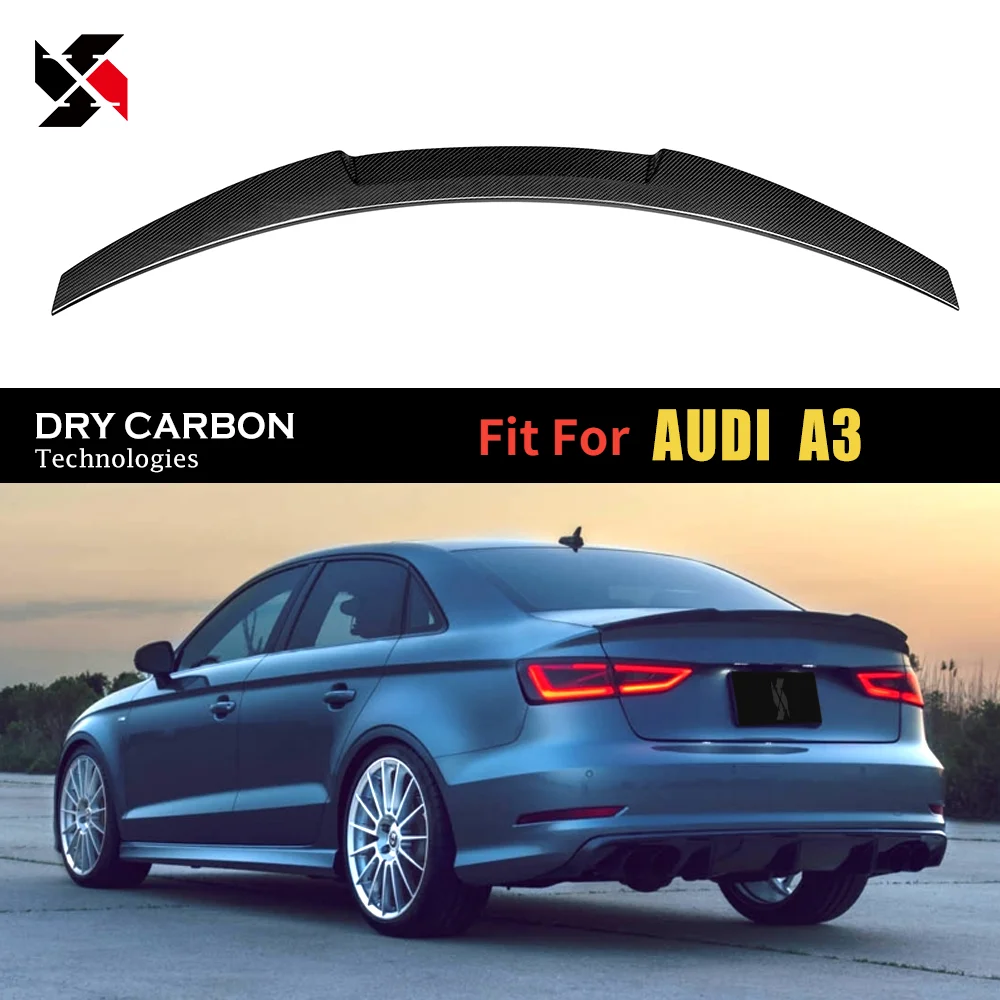 Rear Trunk Tail Spoiler Wings Real Carbon Fiber Car Decor Spoilers Fit ...