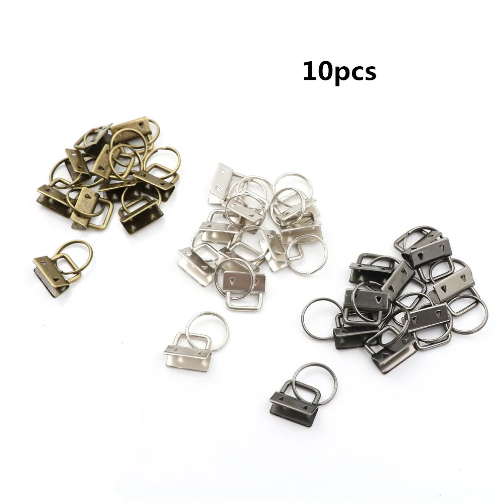 10Pcs Key Fob 25mm keychain Split Ring For Wrist Wristlets Cotton Tail ...