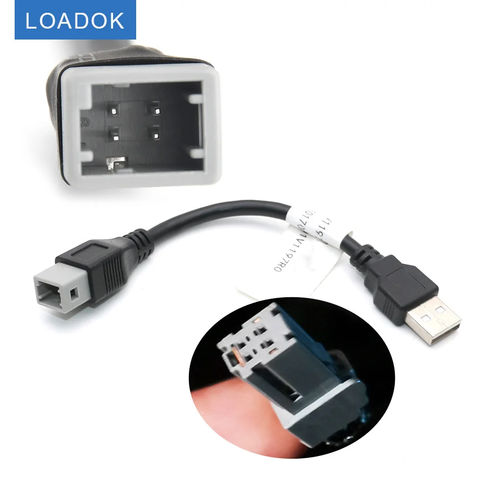 Car 4 6 Pin To Usb Adapter Connector Cable For Toyota Camry Rav4 Sienna ...