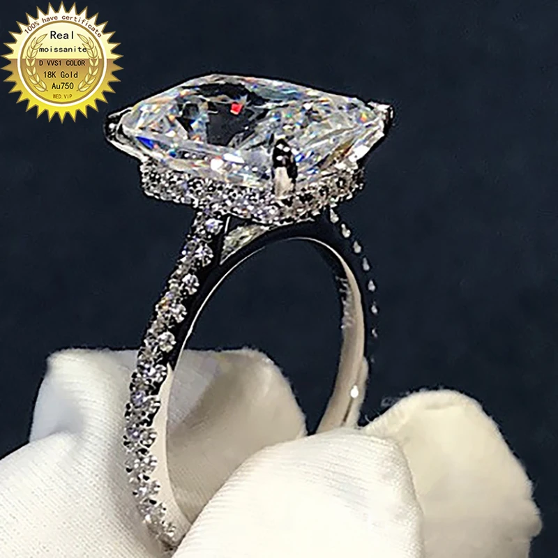 14K-Au585-White-Gold-Women-Wedding-Party-Engagement-Ring-4Carat-DVVS-Radiant-Moissanite-Diamond ...