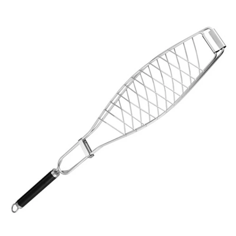 BBQ Bold Stainless Steel Mesh Mat Grill Net Grilled Fish Net Clip ...