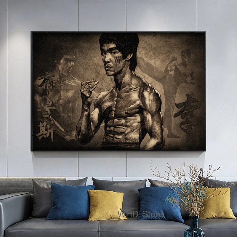 Bruce Lee Nunchaku Poster
