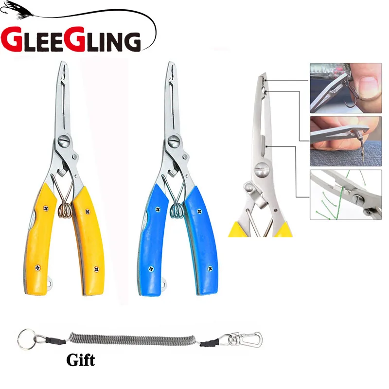 GLEEGLING Fish Hook Remover 16.3cm Fishing Pliers Fish Line Cutter ...