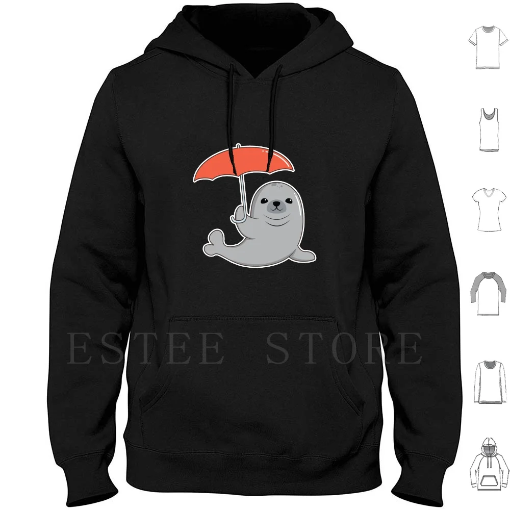 Sudaderas con capucha de manga larga para hombres y niños, foca con ...