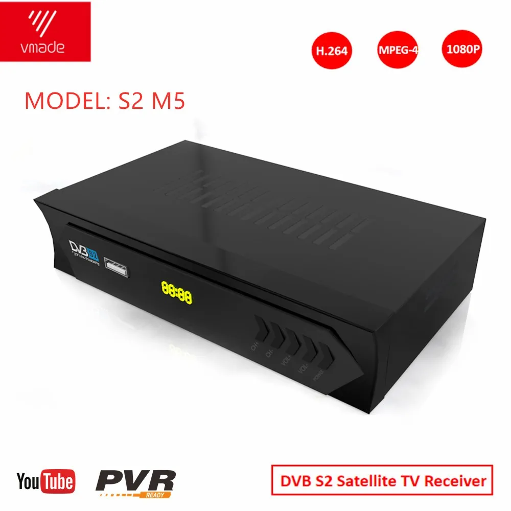 DVB S2 HD Digital receptor satelite decoder Support powerVU H.264 MPEG4 ...