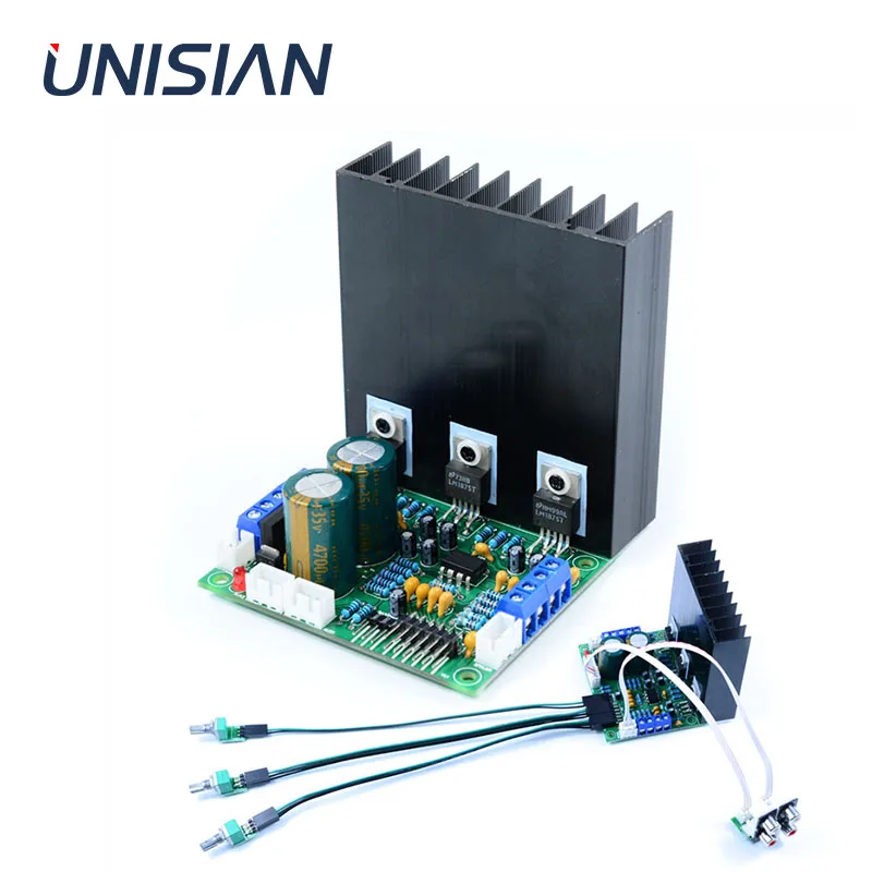 UNISIAN LM1875 Audio Amplifier Board Hifi Sound Three Channels Bass Treble XH2.54 RCA Speaker ...