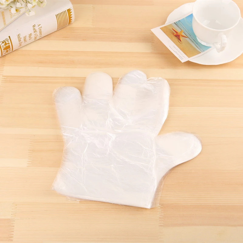 GANT DE MENAGE,Gants jetables en plastique de qualité alimentaire,100 ...