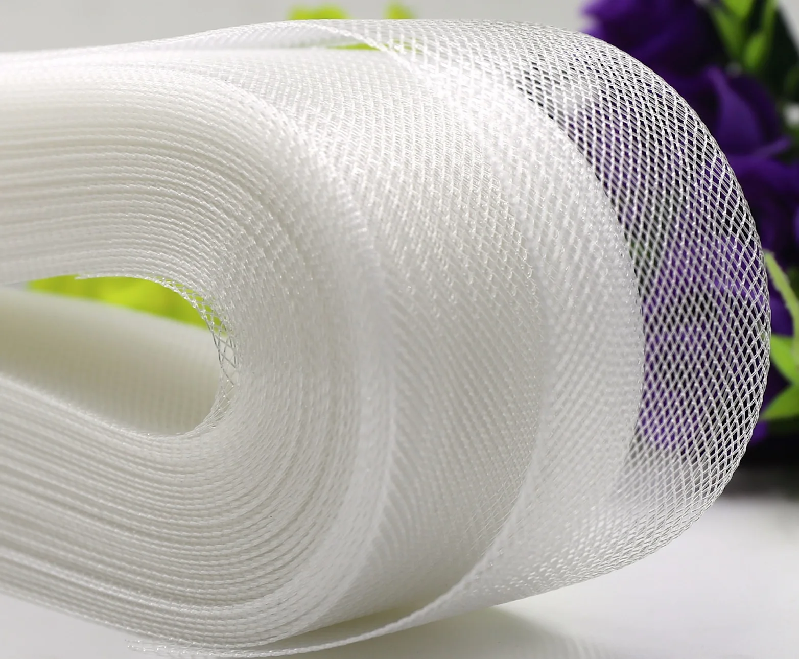 25/50/80mm 50yards Flat Stiff Plain Hard Crinoline Horsehair Mesh Braid ...