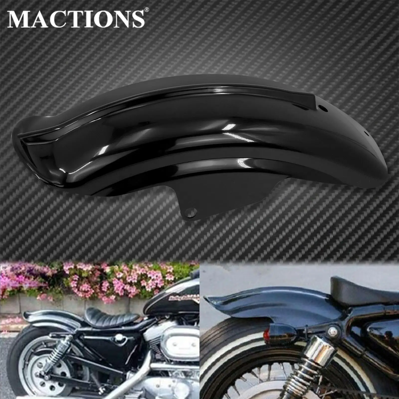 Motorcycle Rear Back Mudguard Fender Black Frames For Harley Sportster ...