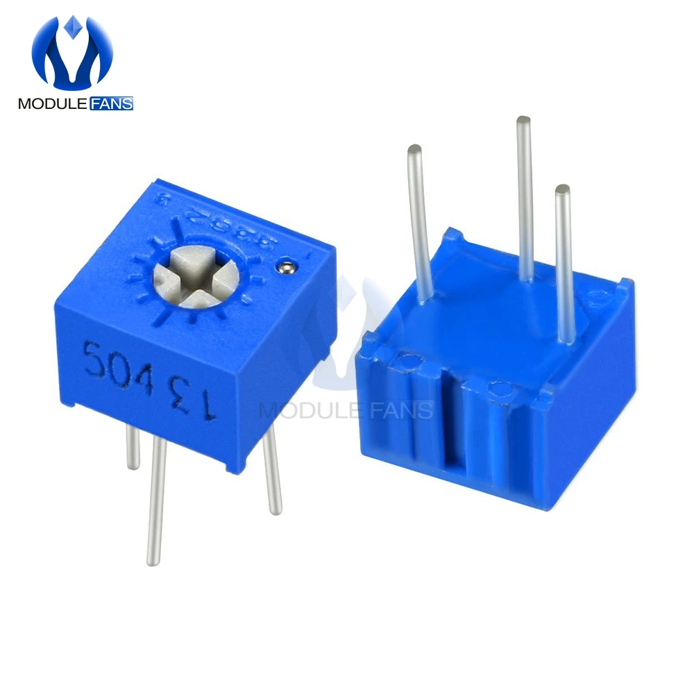 10pcs 3362p Trimmer Potentiometer Variable Resistor Cermet Trimpot 100r ...