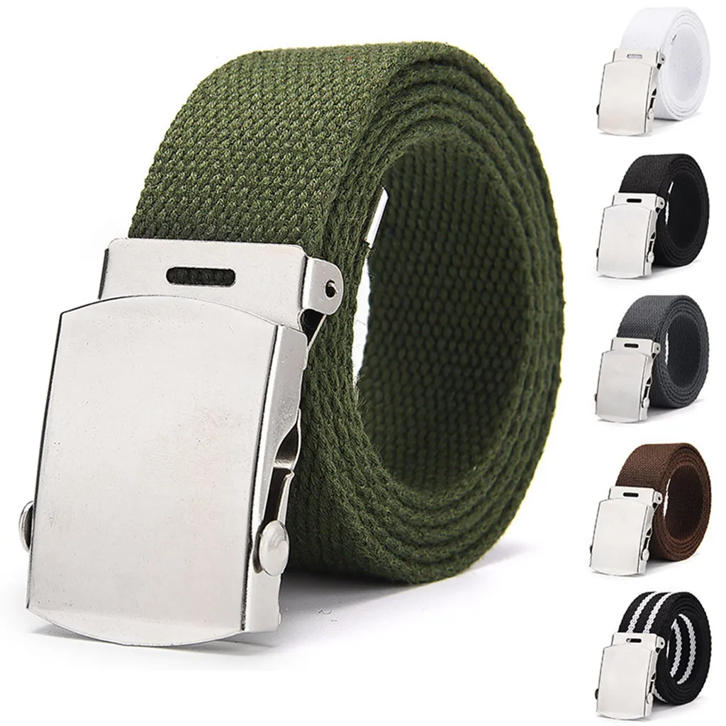 Mens Belts Fashion New Unisex Trousers Belts Canvas Belt High Quality ...