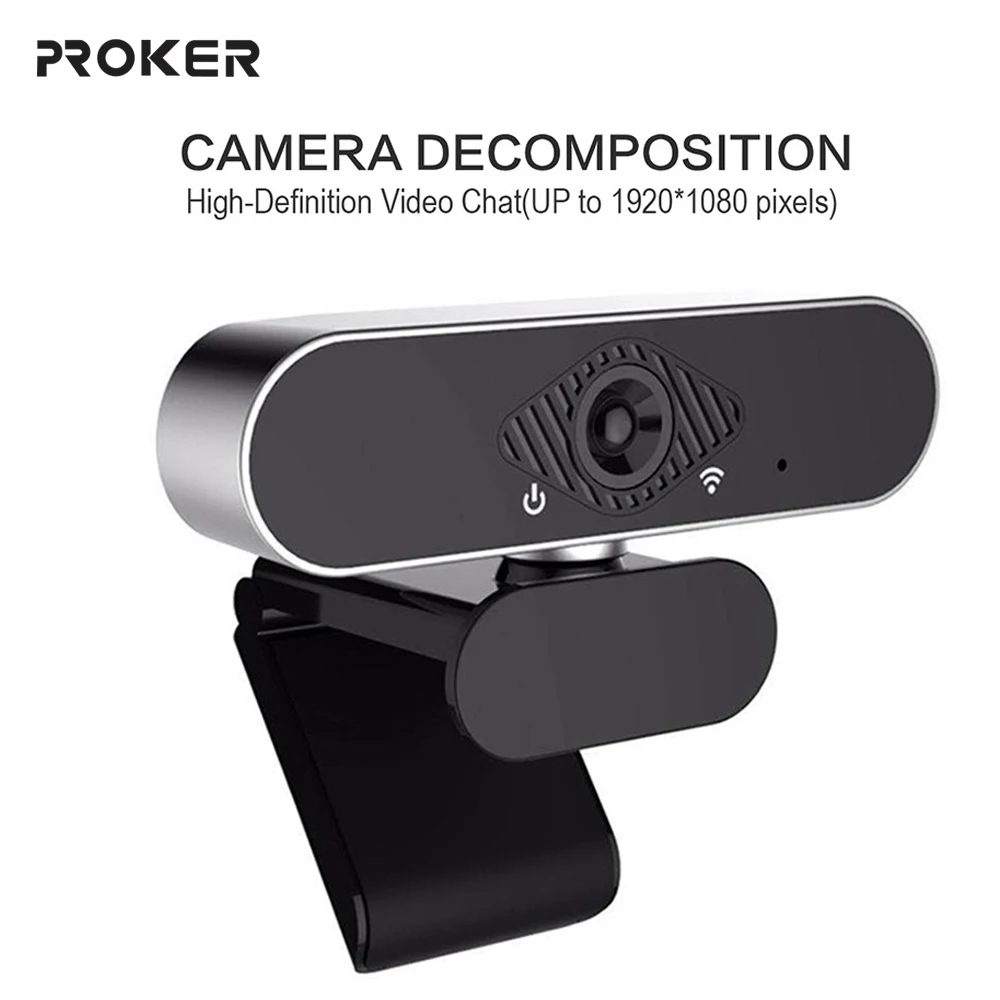 Cámara Web para ordenador, Webcam con micrófono integrado de 2MP, Full ...
