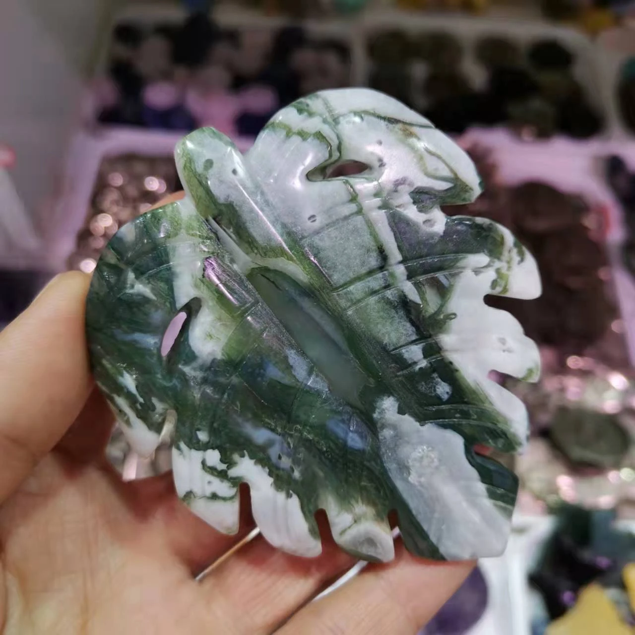 Moss agate snake carving - munimoro.gob.pe