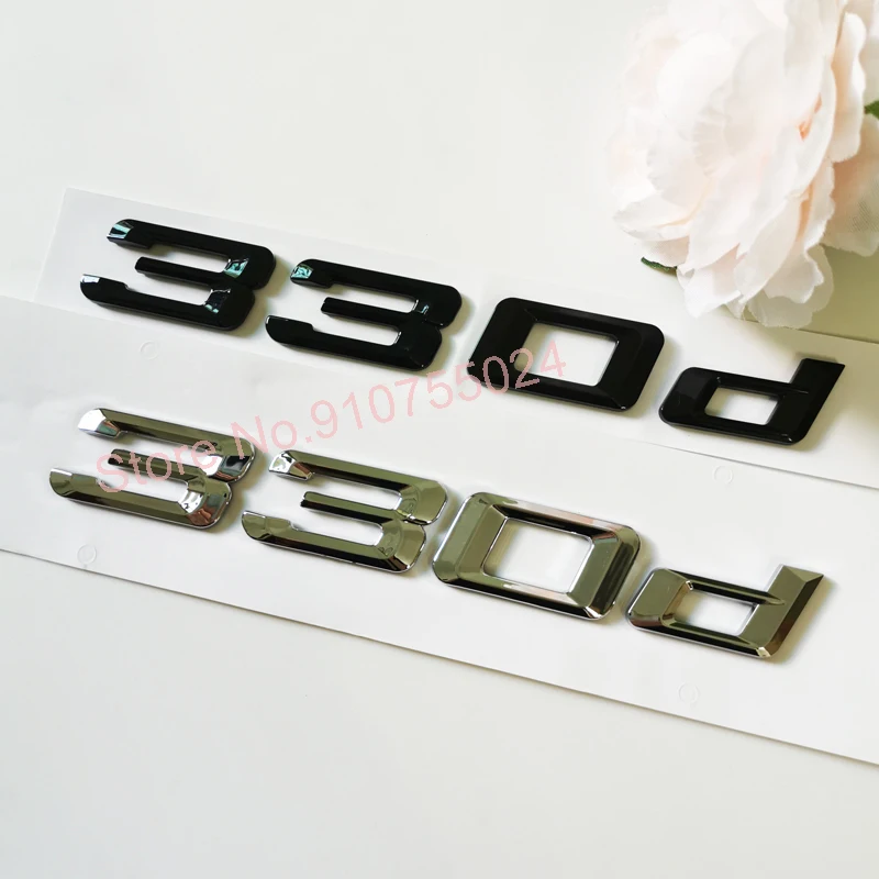 330d Rear Boot Trunk Lid Emblem Logo Badge Lettering For Bmw 3 Series ...