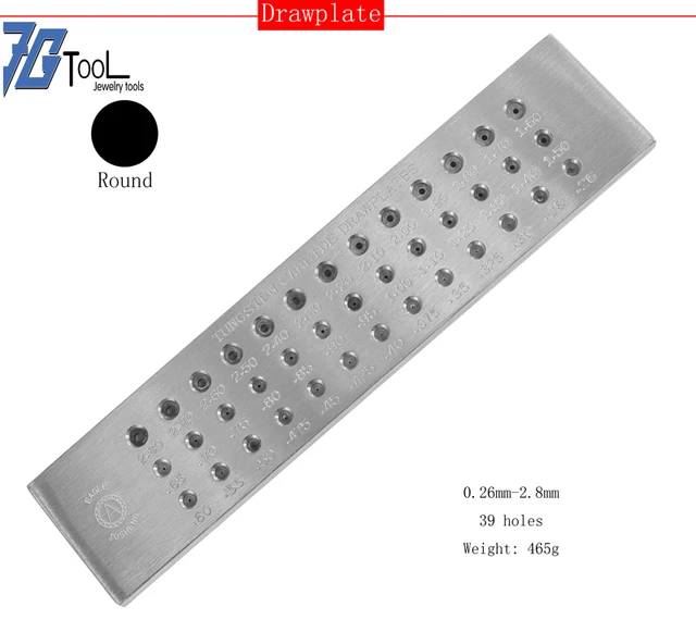 FREE SHIPPING Tungsten Carbide Wire Drawplate for Jewelry Making Round ...