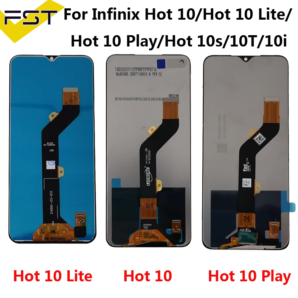 Écran Tactile Lcd Pour Infinix Hot 10 Play X688c, Pour 10 X682b, 10s, 10t, X689, 10i, 10 Lite ...