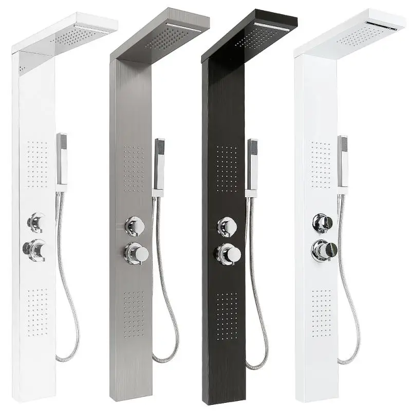 2021 Home Shower Panel Waterfall Rain Shower Faucet Set Spa Massage Jet ...