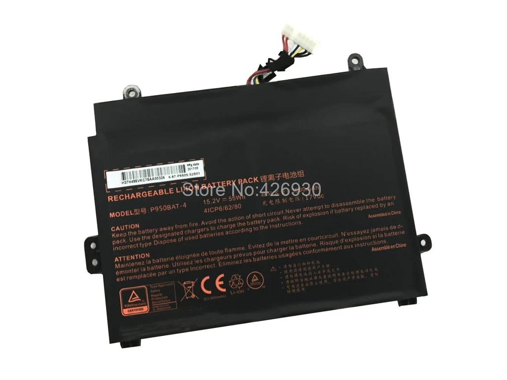 Laptop-Battery-For-CLEVO-P950-Series-P950BAT-4-6-87-P950S-51E00-P957HR ...