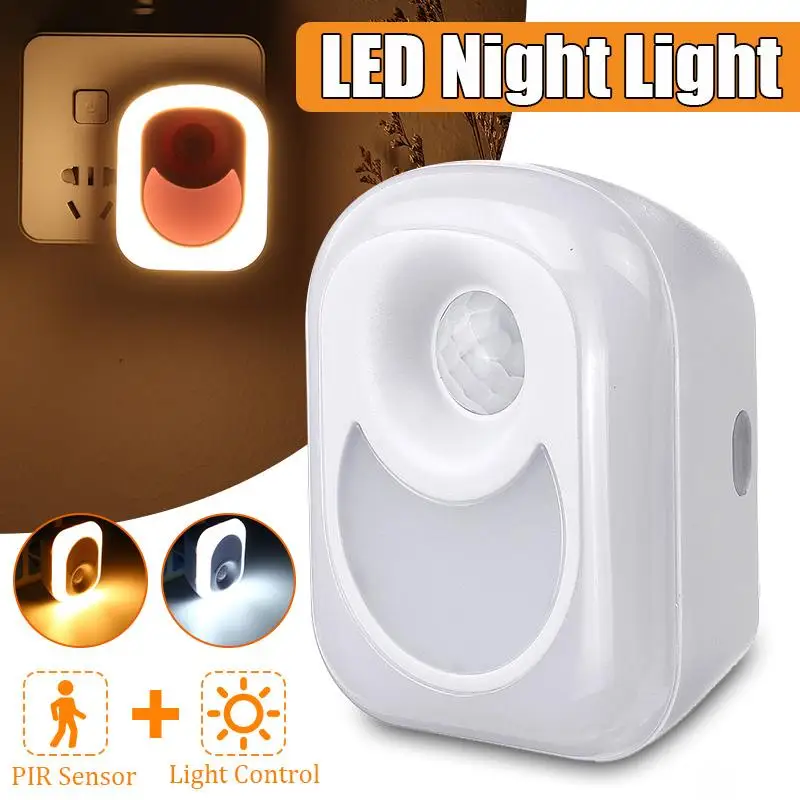 Wall lamp AC 220V Night Light with Motion Sensor PIR Human Infrared ...