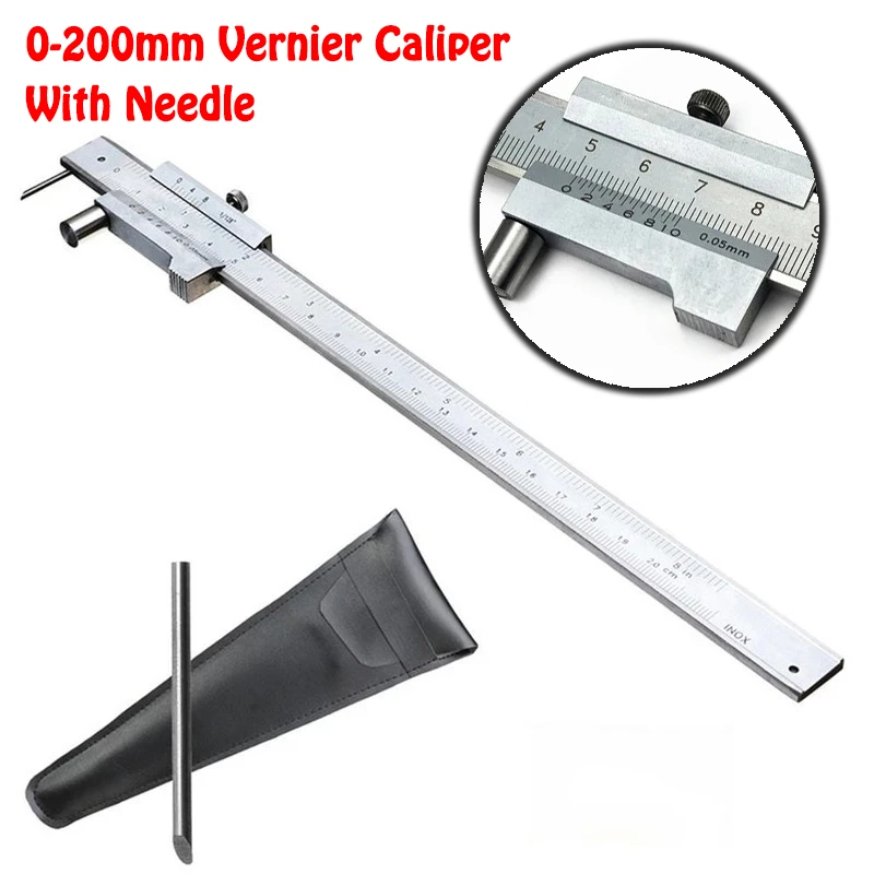 0-200mm Stainless Steel Marking Vernier Caliper With Carbide Scriber ...