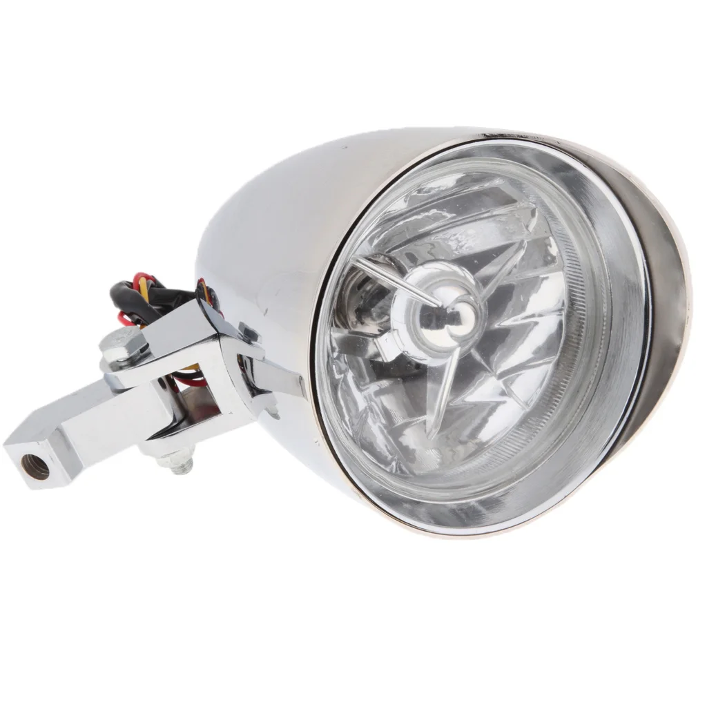 4-1/2'' 12V Front Headlight Headlamp 3 Wire Connection for Bobber ...