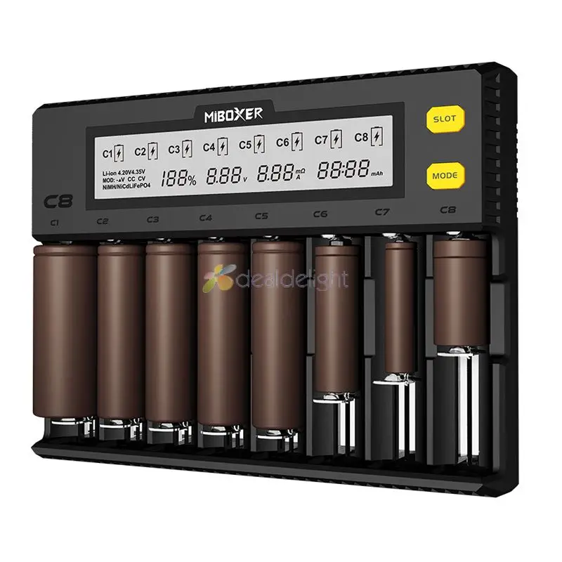 Miboxer-C8-8-Slots-Smart-AA-AAA-18650-Battery-Charger-Current-Optional ...