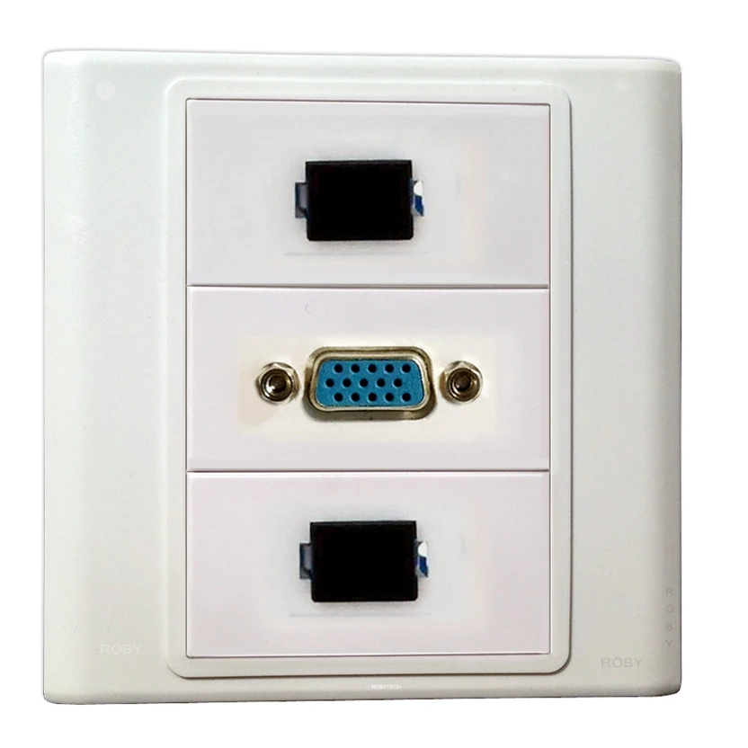 แผ่นผนัง Outlet SC Simplex + VGA + SC Simplex Keystone ไฟเบอร์ออปติก ...