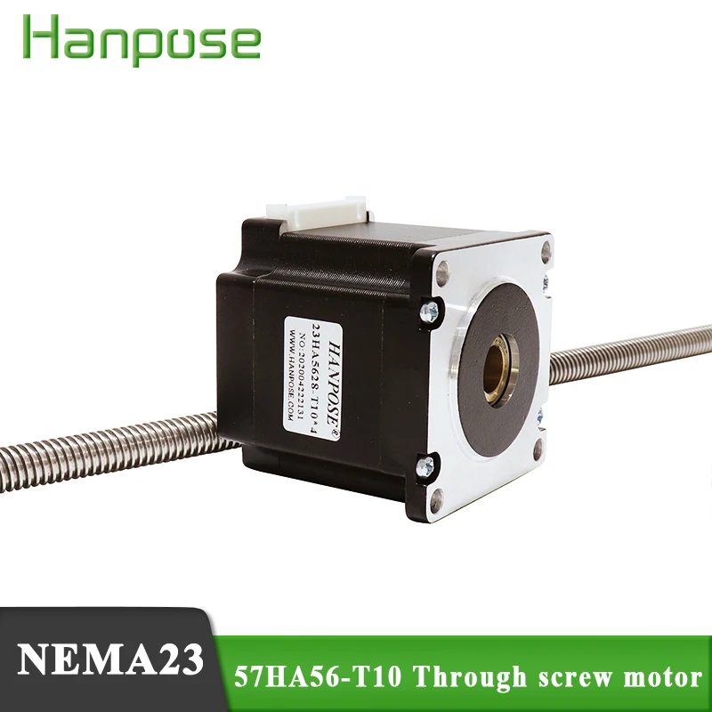 57-through-type-linear-screw-stepper-motor-100MM-200MM-57HA56-T10-screw ...