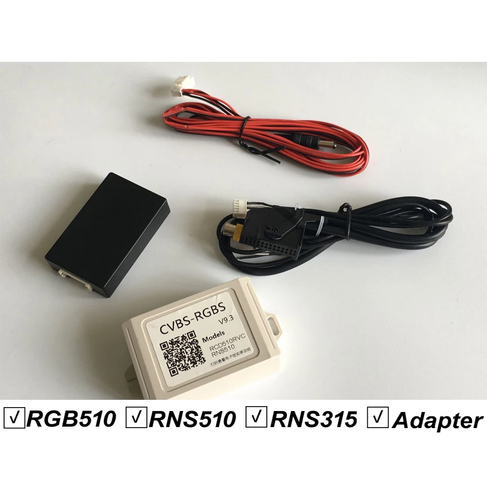 V9.3 Cvbs Rgb Adapter And Av To Rgb Converter Adapter For Vw Volkswagen ...
