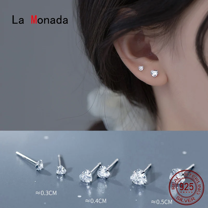 La-Monada-pendientes-minimalistas-de-Plata-de-Ley-925-para-mujer-aretes ...