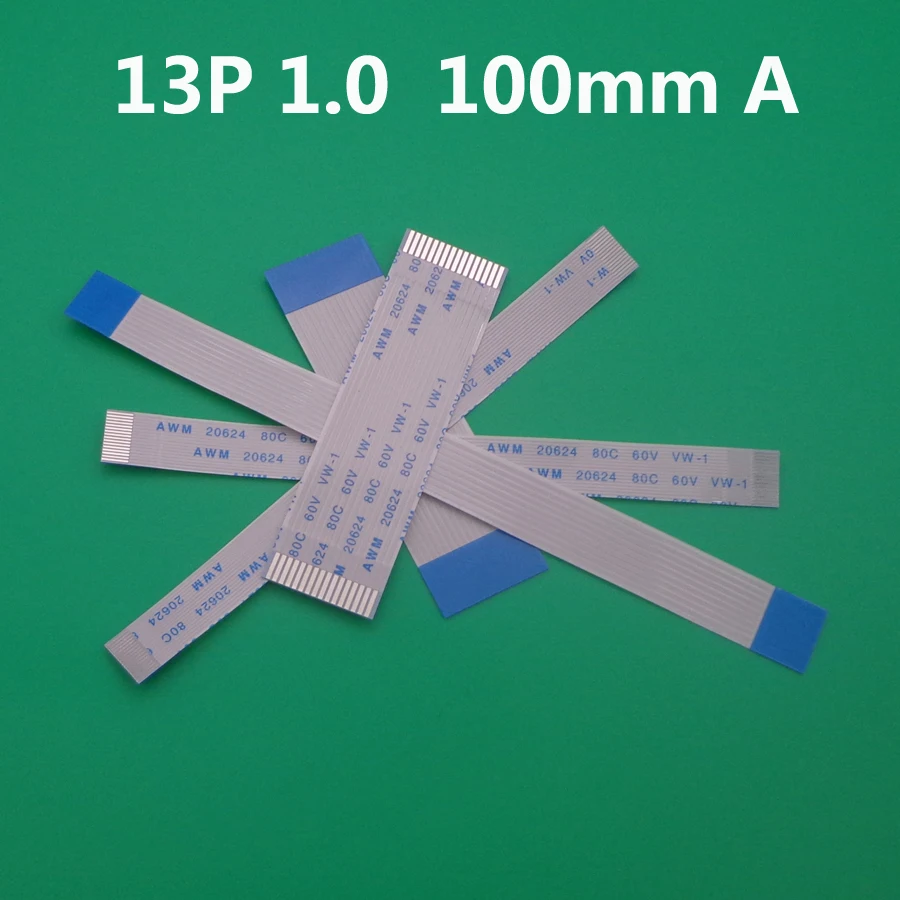 Cable flexible plano FFC FPC de 10 piezas y 13 Pines, 1,0mm, longitud ...