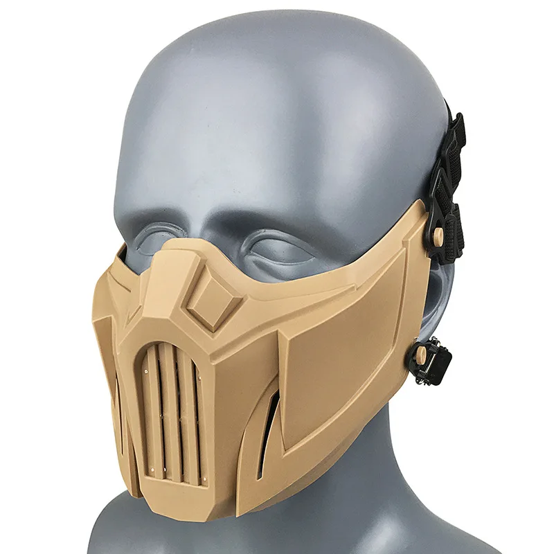 Tactical Airsoft Mask Military Paintball Half Face Mask Shock Resistant ...