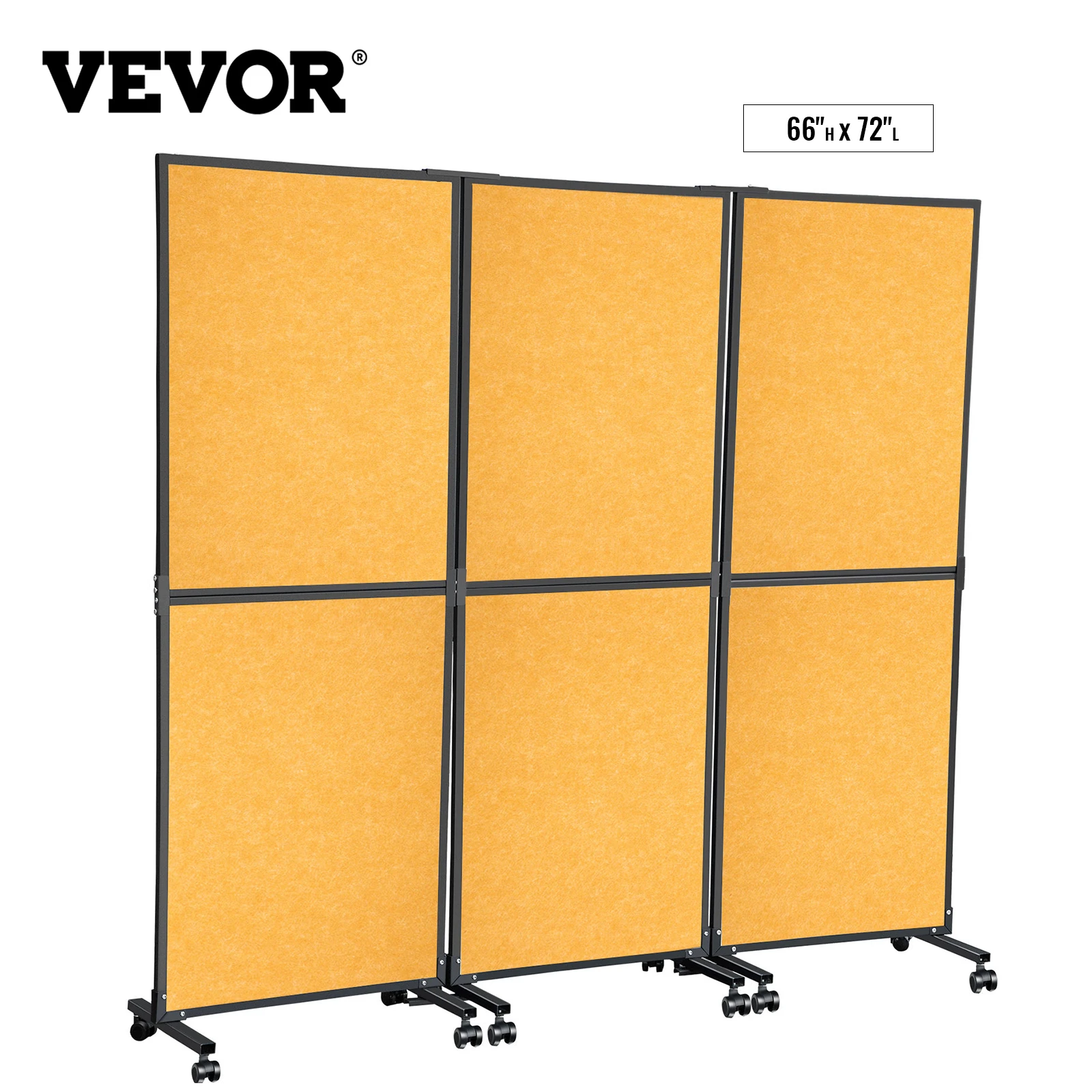 VEVOR 72"x66" Acoustic Room Divider Office Partition Panel Floor ...