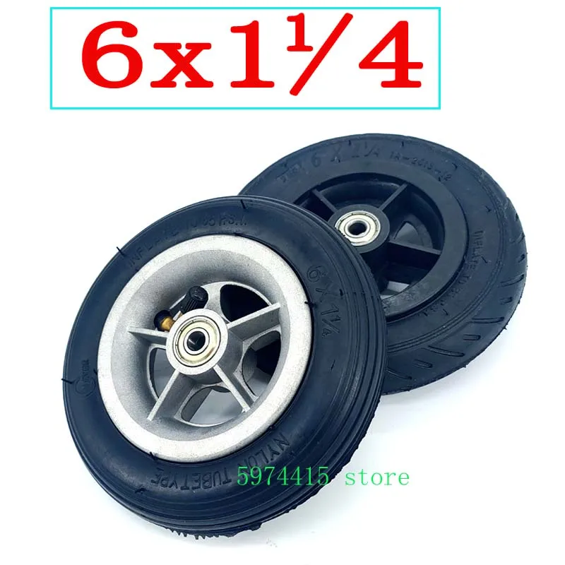 6x1 1/4 Wheels 150mm 6 Inch Pneumatic Tire Inner Tube With 4 Inch ...
