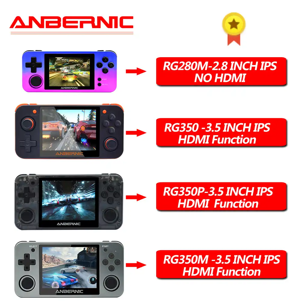 Nuevo juego Retro ANBERNIC, consola de juegos portátil de vídeo RG350 ...