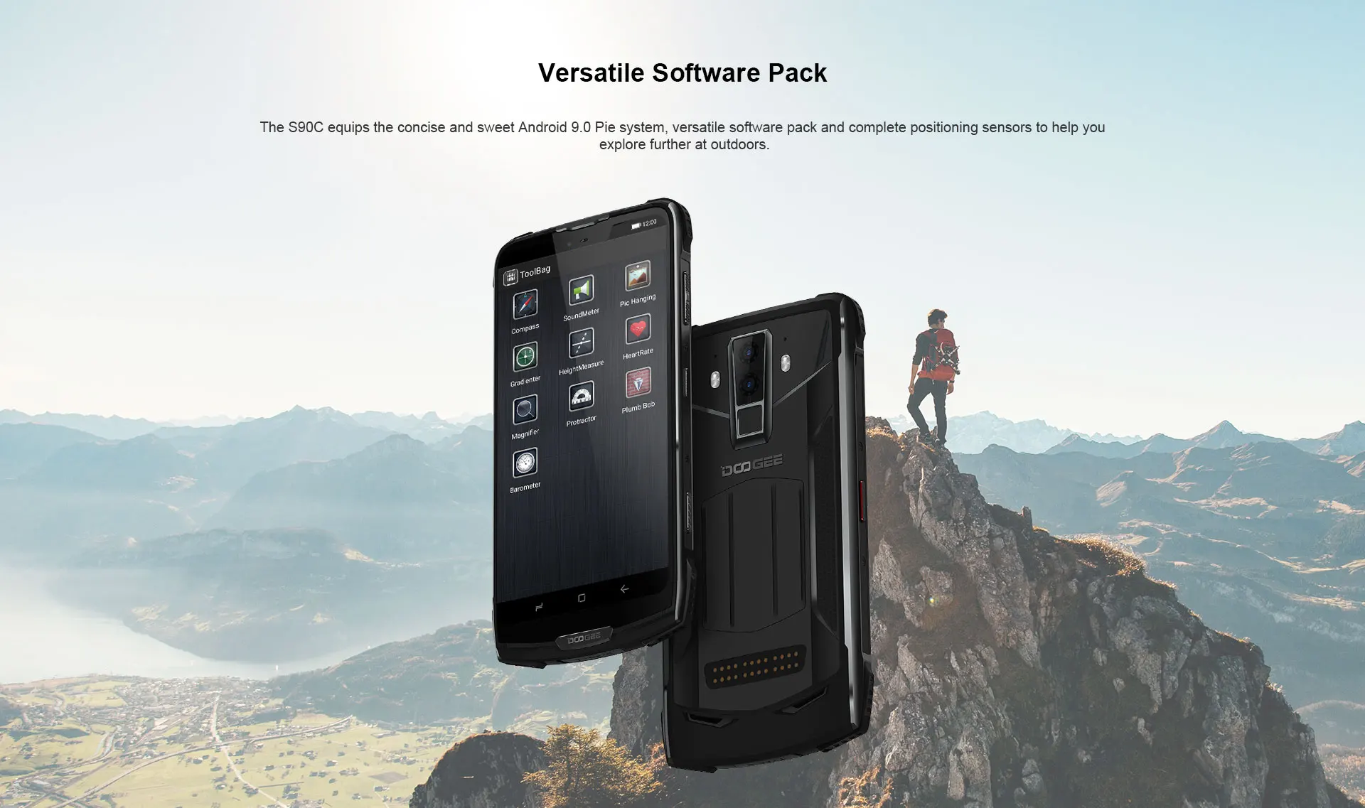 DOOGEE S90C IP68 Modular Rugged Mobile Phone 6.18" 4GB 64GB Octa Core Android 9.0 Fingerprint ...