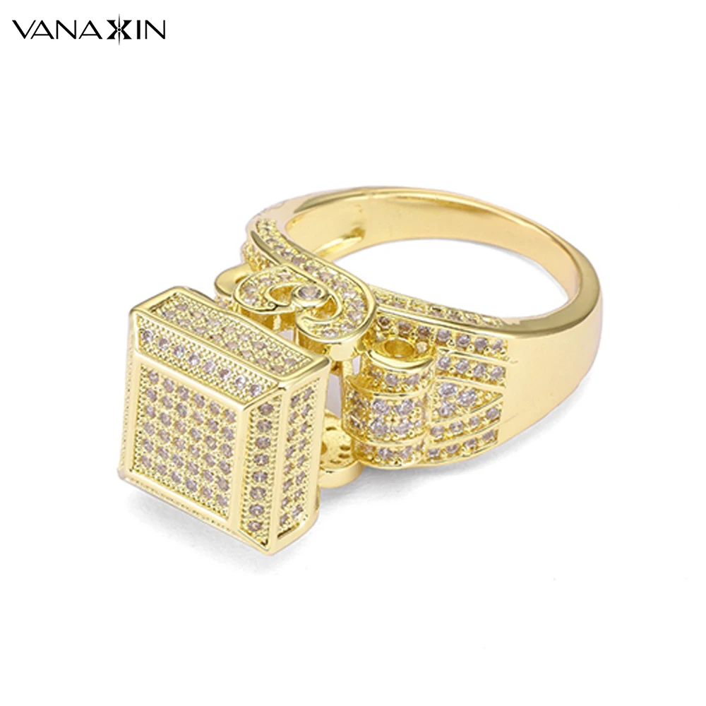 High Quality Hip HopJewelry Rings For Men Iced Out Bling Bling AAA+ ...