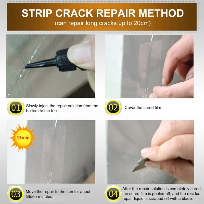 DIY Car Glass Windshield Repair Kit Tool Car Windscreen Glass Scratch ...