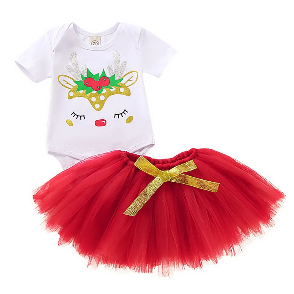 Рождественский комплект одежды для маленьких девочек; Детский ...