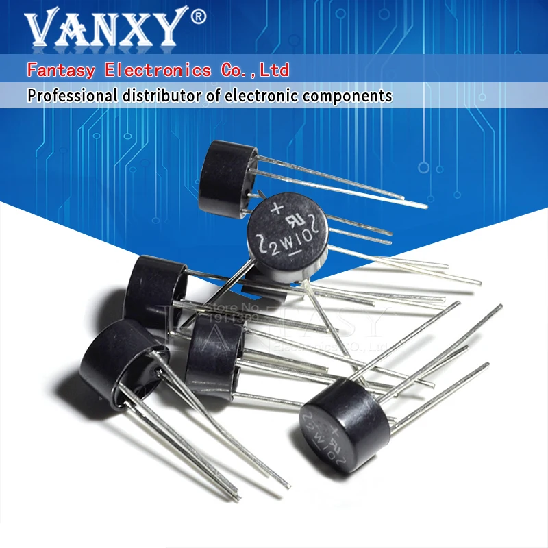 10PCS 2W10 2A 1000V 2W04 2W06 2W08 DIP-4 DIP4 bridge rectifier new and ...