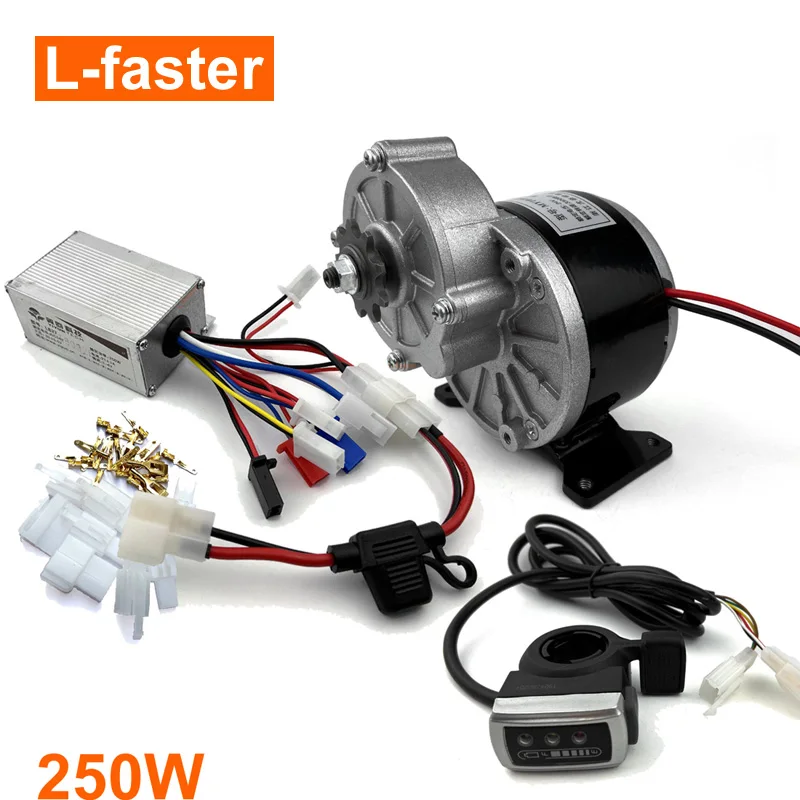 24v 250w Electric Bike Brush Dc Motor Conversion Kit Controller Thumb ...