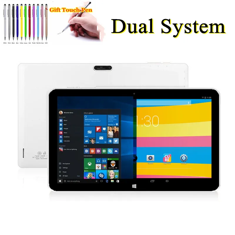 10.6 Inch Cube 2gb Ddr+32gb Windows 10 Android 4.4 Tablet Pc 1366*768 ...