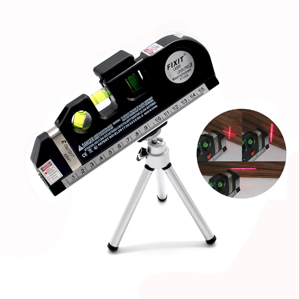 Laser Levels Cross Projects 4 in 1 Vertical Horizontal Lasers Ruler ...